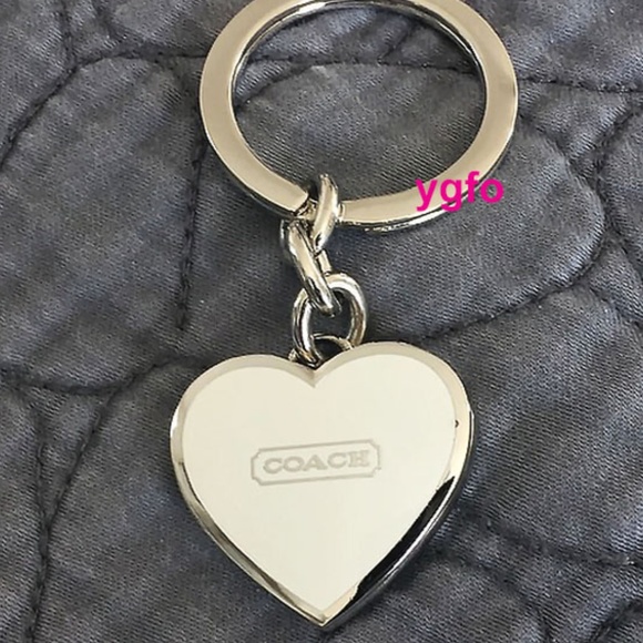 Coach | Accessories | New Coach Signature Heart Photo Locket Key Chain ...